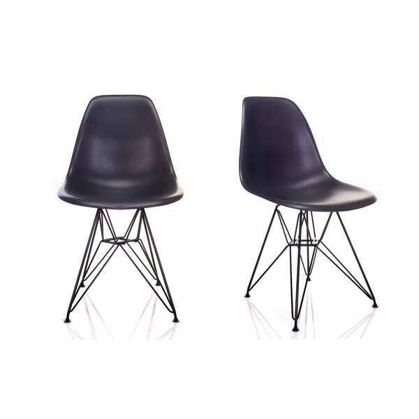 Nature Series Carbon Gray DSR Mid-Century Modern Dining Accent Side ...