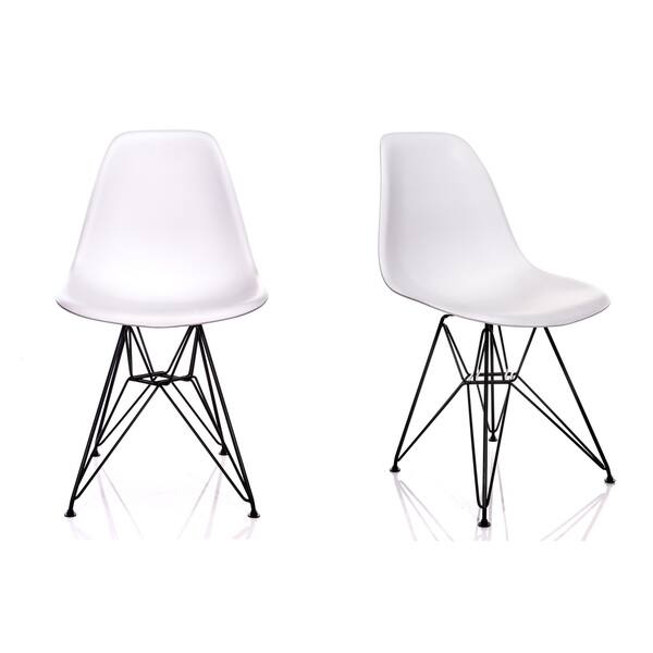 Nature Series White Wood Grain DSR Mid-Century Modern Dining Accent ...
