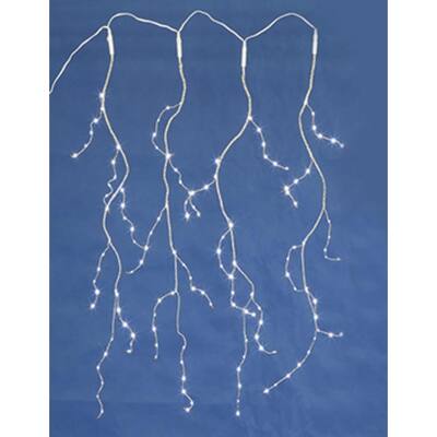 Set of 288 Warm White LED Angel Tear Drop Branch Icicle Christmas Light ...
