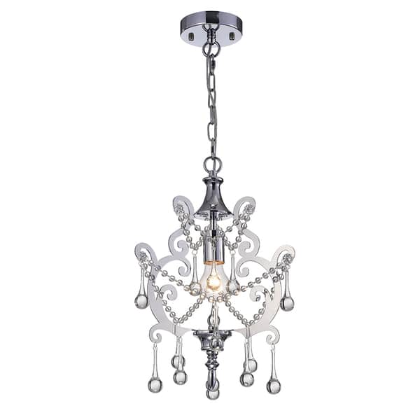 Masalia 1-Light 13-Inch Chrome Mini Chandelier - Bed Bath & Beyond ...