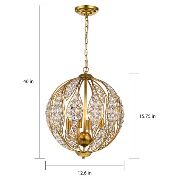 Warehouse of Tiffany Dulne Antique Goldtone Metal 13-inch 3-light ...