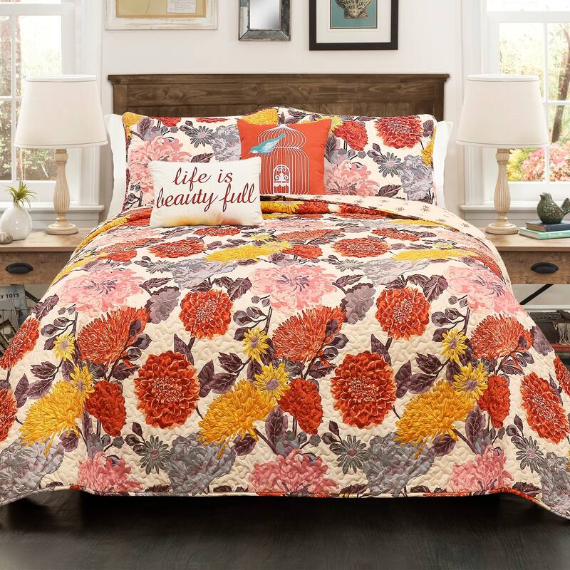 Lush Decor Agnes 5 Piece Quilt Set - Overstock - 17798022