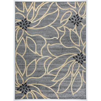 World Rug Gallery Transitional Modern Large Floral Soft Area Rug - 7'10 ...