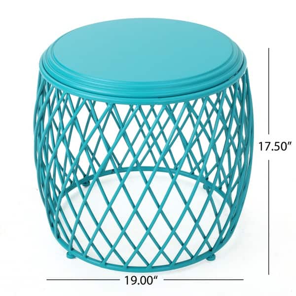 Bryony 19-inch Round Lattice Side Table by Christopher Knight Home ...