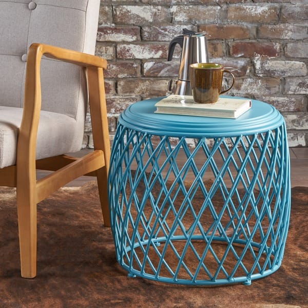 Bryony 19-inch Round Lattice Side Table by Christopher Knight Home ...
