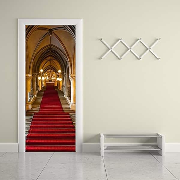 3d Door Wall Mural Wallpaper Stickers Wedding Hall Self-adhesive ...