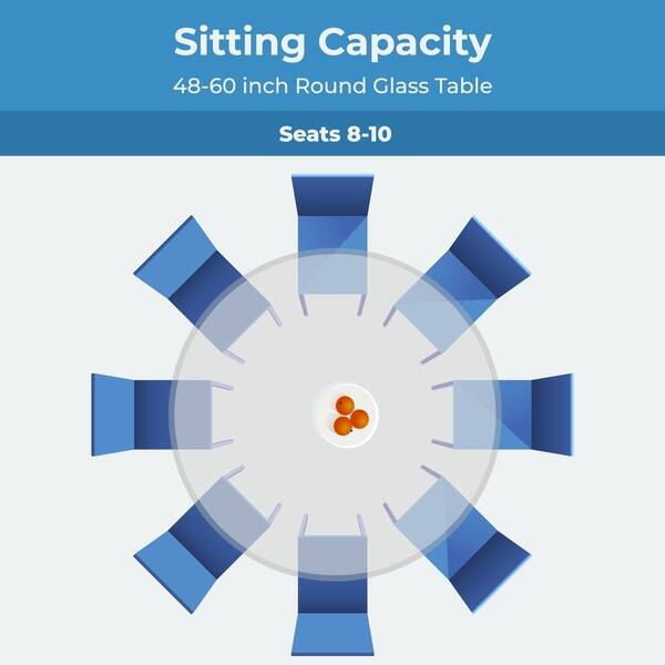 3/4" Thick Round Glass Table Top Ogee Polish Tempered - Bed Bath ...