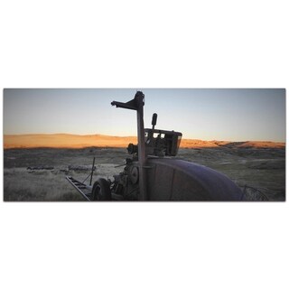Slade Reiter 'Tractor Sunset' 48in x 19in Western Wall Art on Metal ...