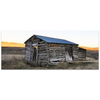 Slade Reiter 'The Log House' 48in x 19in Western Wall Art on Plexiglass ...