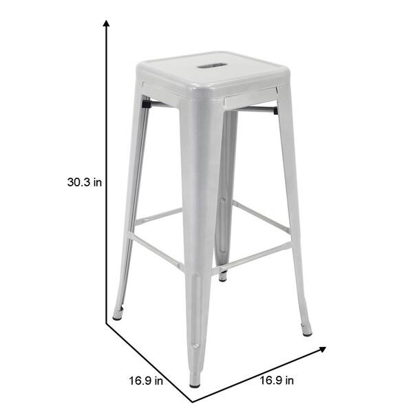 Carbon Loft Athos Metal All-weather Rust-resistant Bar Stool (Set of 4 ...