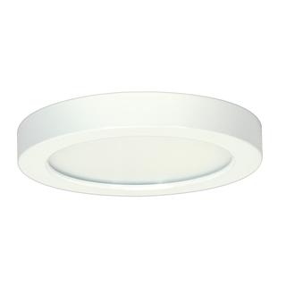 Satco 13.5W 7" Flush Mount LED Fixture - Round Shape - 3000K - White Finish - 120V - 90CRI (0 ...