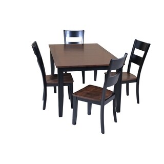 5-Piece Solid Wood Dining Set "Aden", Modern Kitchen Table Set ...
