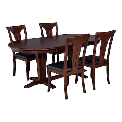 5-Piece Solid Wood Dining Set "Princeton", Modern Kitchen Table Set ...