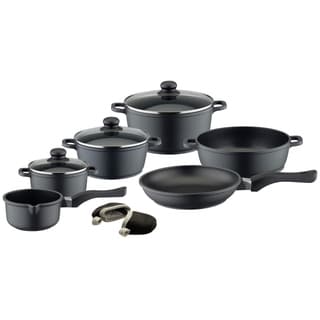 Elo Germany Black Die-Cast Aluminum Non Stick Cookware set, 9 Piece ...