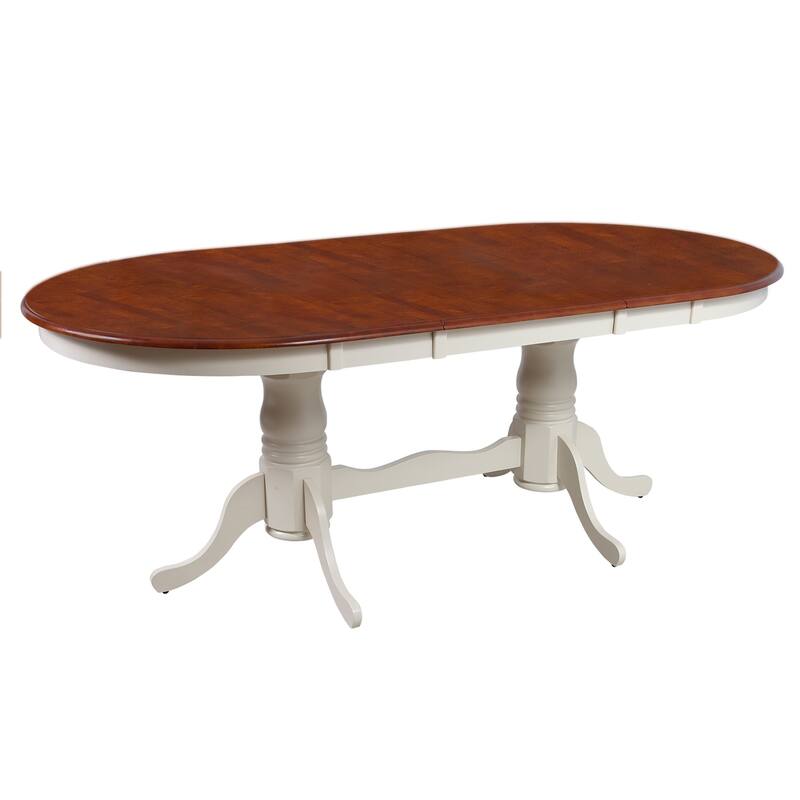 Princeton Solid Wood Dining Table In Buttermilk And Saddle Brown ...