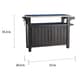 Keter Unity XL Indoor Outdoor Serving Cart Prep Station with Storage ...
