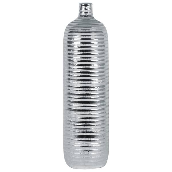 Urban Trends Ceramic Round Vase with Narrow and Short Neck, Rims and ...