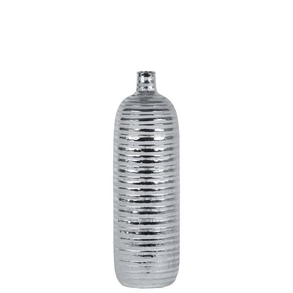 Urban Trends Ceramic Round Vase with Narrow and Short Neck, Rims and ...