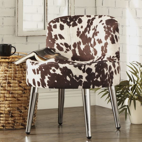 Bridgeport Ergonomic Cow Print Accent Chair (As Is Item) - Bed Bath ...