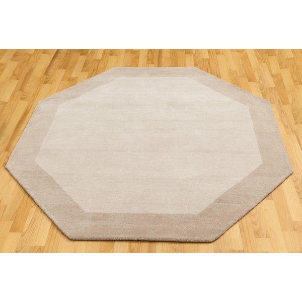 Off-White Border Wool Rug - Bed Bath & Beyond - 17910235