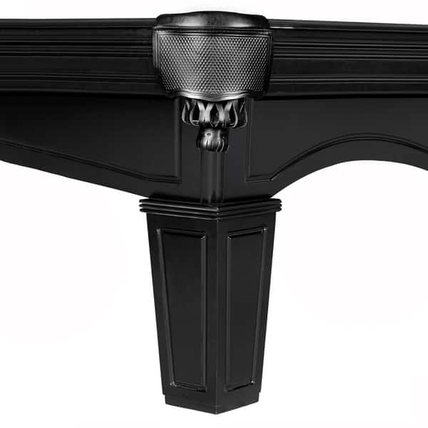 Cobra 8-ft Slate Billiard Pool Table w/ Burgundy Felt - Black - Bed ...