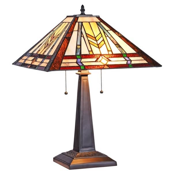 Tarben Tiffany Style 2-light Blackish Bronze Table Lamp - Bed Bath ...