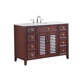 Modetti Palm Beach 47-inch Single Sink Bathroom Vanity with Marble Top ...