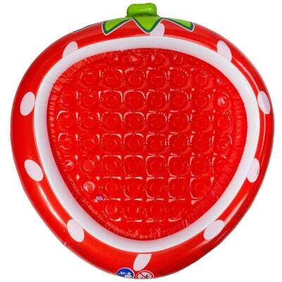 37" Red Inflatable Strawberry Kiddie Swimming Pool - Overstock - 17958565
