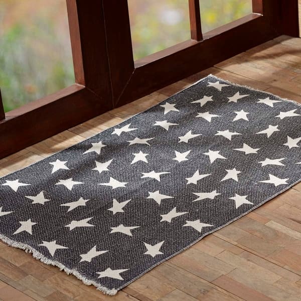 Black Primitive Star Rug - Bed Bath & Beyond - 17974174