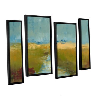 Ronda Waiksnis 'Capricious and Fanciful' 4-piece Floater-framed Canvas ...
