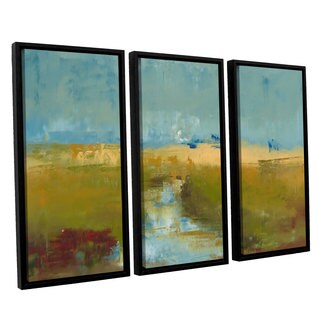 Ronda Waiksnis 'Capricious and Fanciful' 3-piece Floater Framed Canvas ...