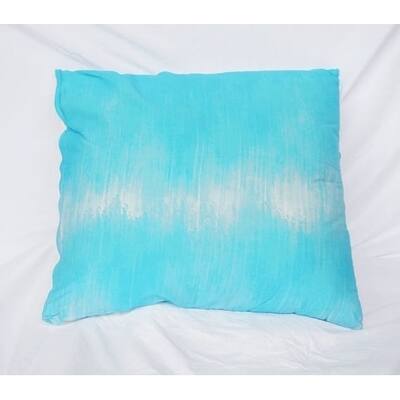 Sound Wave - Aqua - Cotton Throw Pillow - Overstock - 17977254