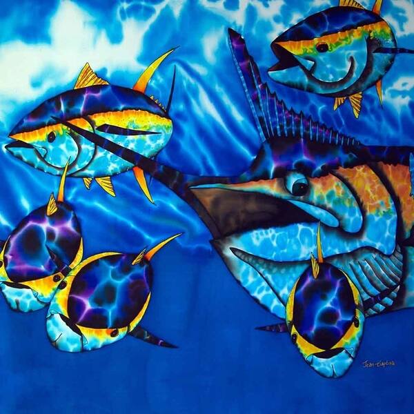 "Yellow fin Melee" by Jean-Baptiste, Canvas Giclee Wall Art Print - Bed ...