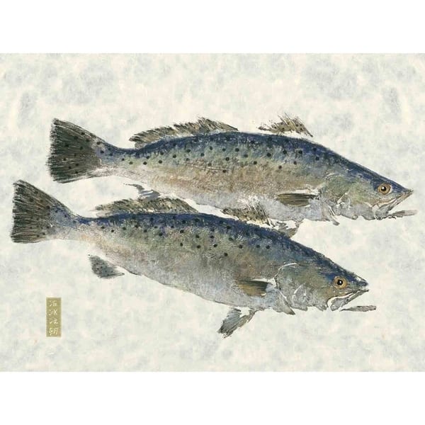 "Tandem Trout" by Jim Roberts, Canvas Giclee Wall Art - Bed Bath ...