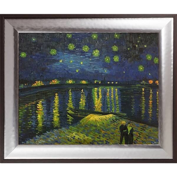 La Pastiche Vincent Van Gogh 'Starry Night Over the Rhone' Hand Painted ...