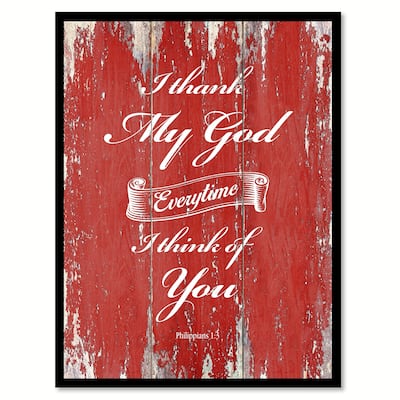 I Thanks My God Everytime Philippians 1:3 Bible Quote Canvas Print ...