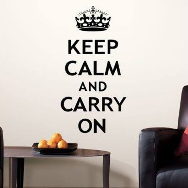 Keep Calm and Carry On Peel and Stick Wall Decals, 12 Count Wall Vinyl ...