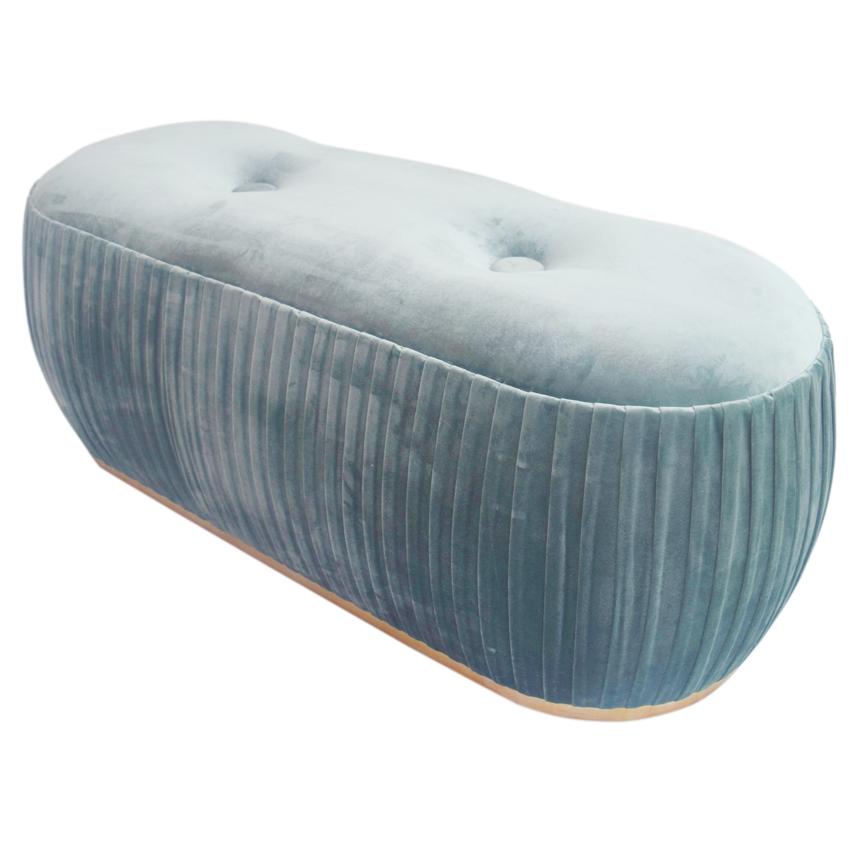 Oval tufted ottoman store