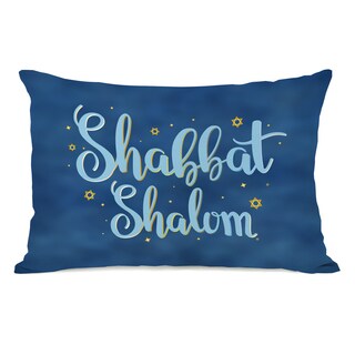 Shabbat Shalom - Blue 14x20 Throw Pillow by OBC - Bed Bath & Beyond ...