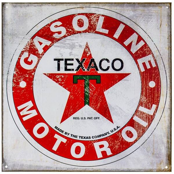 Vintage Texaco Metal Sign Wall Décor - Bed Bath & Beyond - 18018251