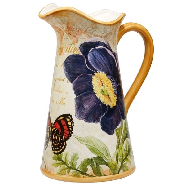 Certified International Poppy Garden Pitcher 2.5 Quart - Bed Bath ...