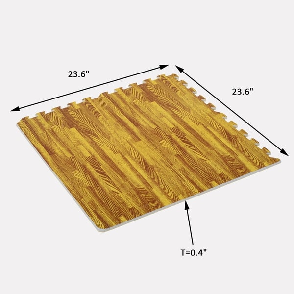 Soozier 18 Piece 24" x 24" High-Density Water Resistant Interlocking ...