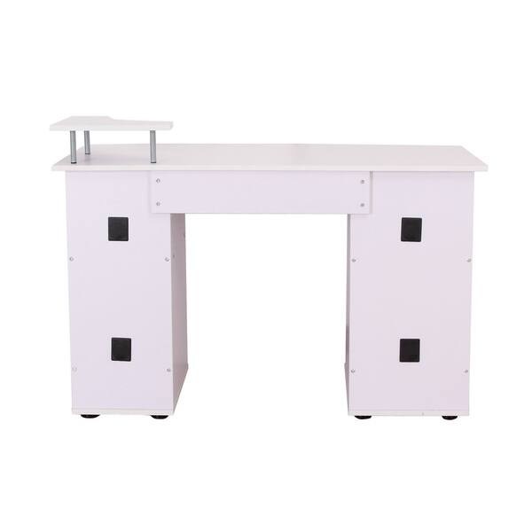 HomCom 48 in Multi Level Computer Desk With Shelves And Keyboard Tray ...