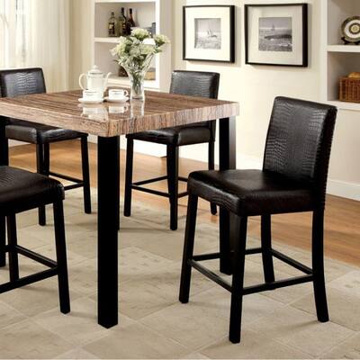 Rockham II Contemporary Counter Ht. Table, Black Finish - Overstock ...