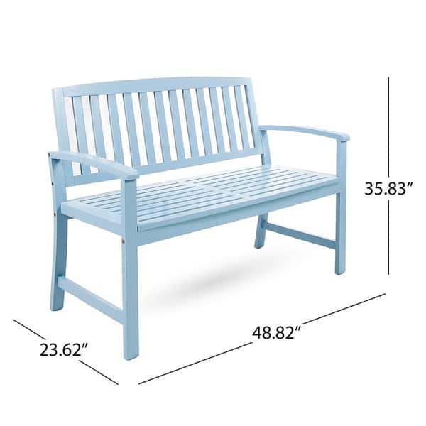 Laurel Farmhouse Cottage Acacia Wood Bench by Christopher Knight Home ...
