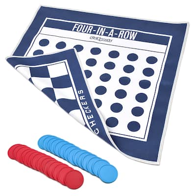 GoSports Giant 4 In A Row & Checkers Board Game - Giant Double Sided ...