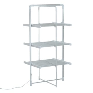 HomCom Foldable Three Tier Electric Clothes Drying Rack Folding Airer ...