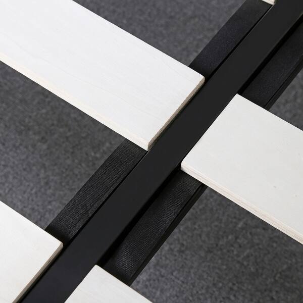 Sleeplanner 14-inch King-Size Dura Metal Bed Frame with Wood Slat OVT ...