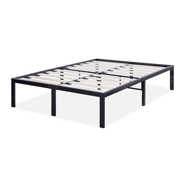 Sleeplanner 14-inch Full-Size Dura Metal Bed Frame with Wood Slat OVT ...