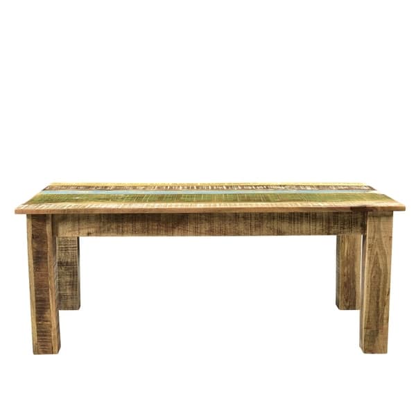 Handmade Suman Solid Mango Wood Coffee Table (India) - 46" x 25.5" x 18 ...